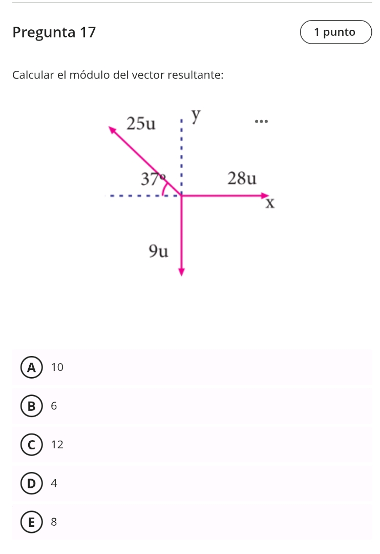 Pregunta 17 Calcular el mdulo del vector | StudyX