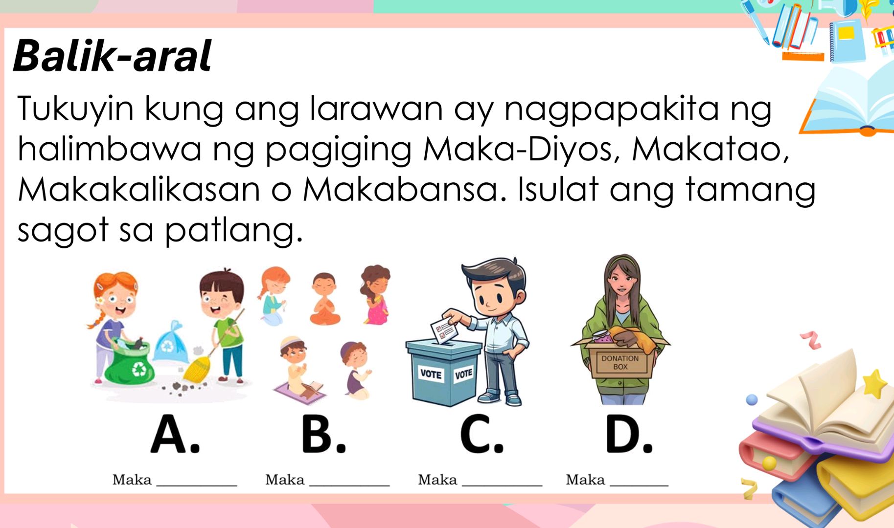 Balik-aral Tukuyin kung ang larawan ay | StudyX