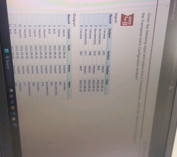 Given the following input and output from a | StudyX