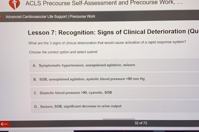 Lesson 7 Recognition Signs of Clinical | StudyX