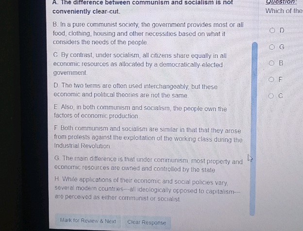 A The difference between communism and | StudyX