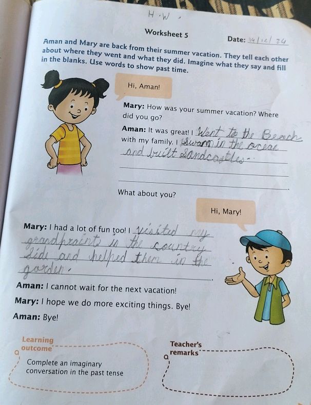 Aman and Mary are back from their summer | StudyX