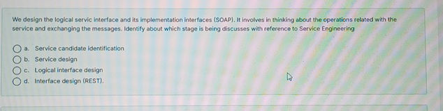 We design the logical service interface and | StudyX