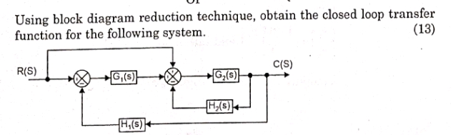 Using block diagram reduction technique | StudyX