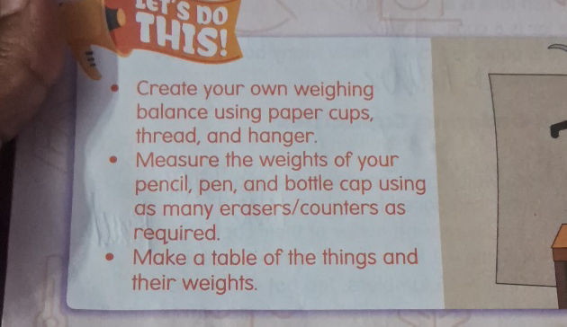 Create your own weighing balance using paper | StudyX