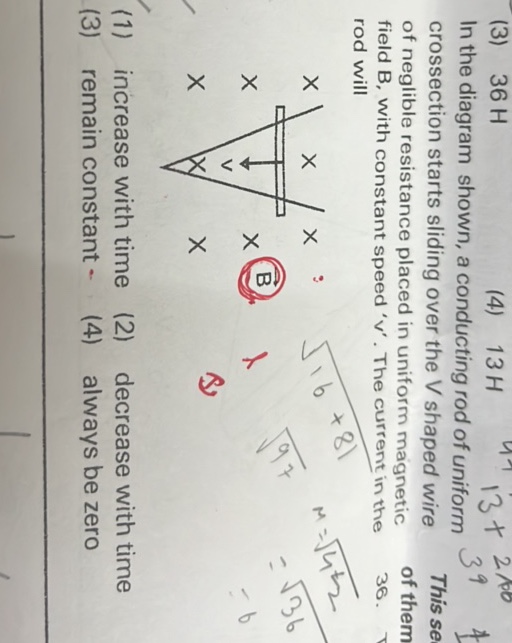 In the diagram shown a conducting rod of | StudyX