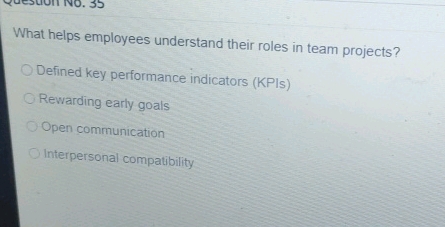 What helps employees understand their roles | StudyX