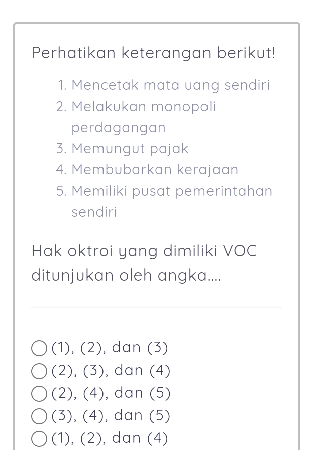 Perhatikan keterangan berikut 1 Mencetak | StudyX