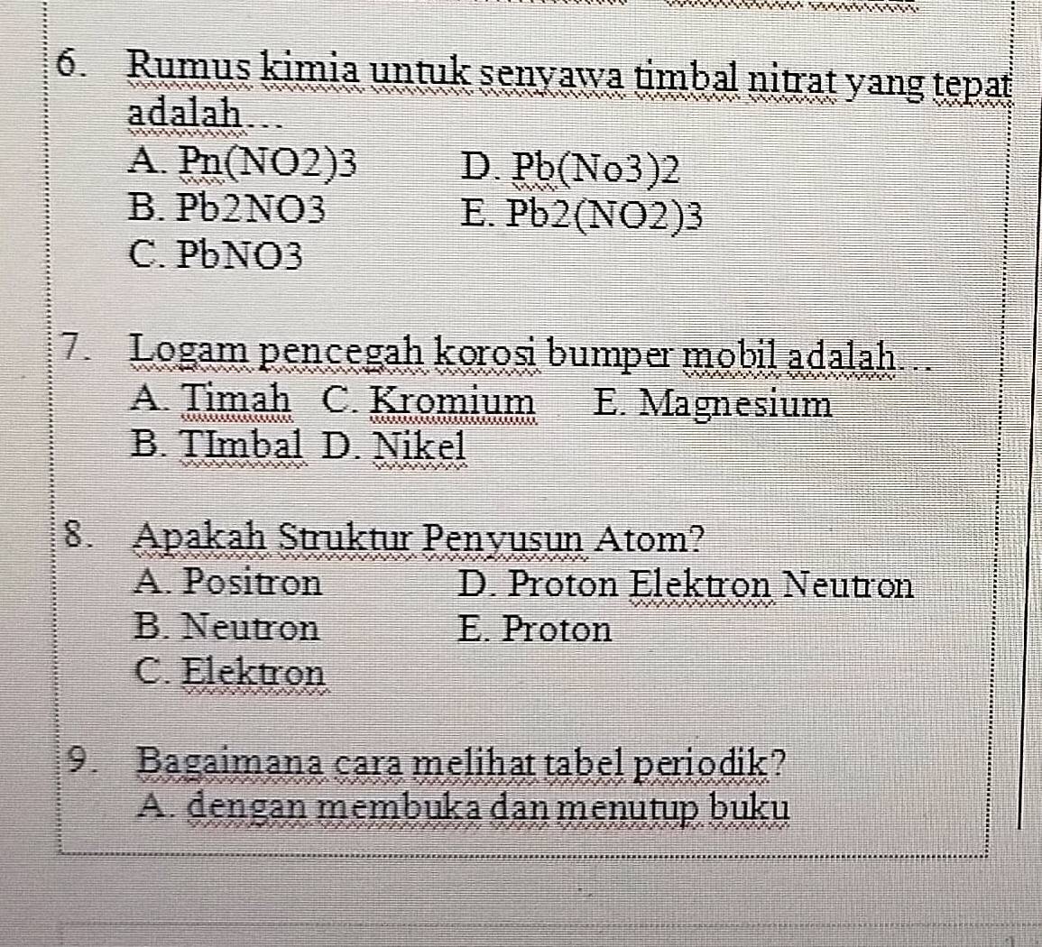 6 Rumus kimia untuk senyawa timbal nitrat | StudyX