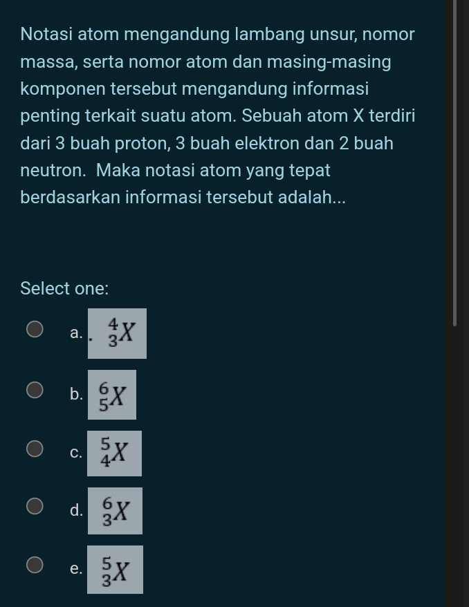 Notasi atom mengandung lambang unsur nomor | StudyX