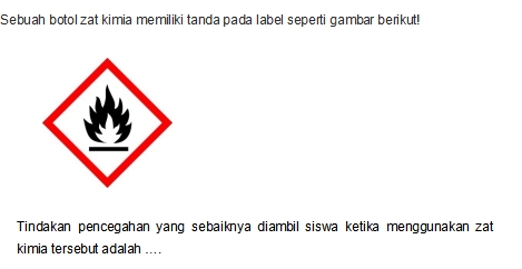 Sebuah botol zat kimia memiliki tanda pada | StudyX
