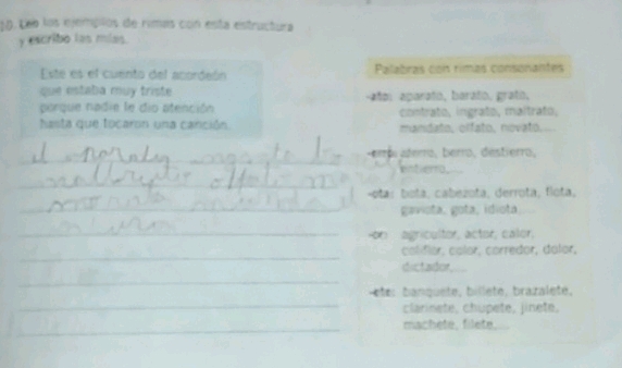 Lee los ejemplos de rimas con esta | StudyX