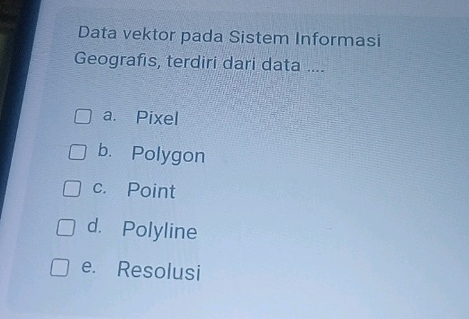 Data vektor pada Sistem Informasi Geografis | StudyX