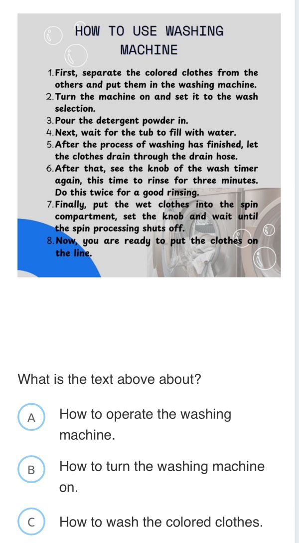 HOW TO USE WASHING MACHINE 1 First separate | StudyX