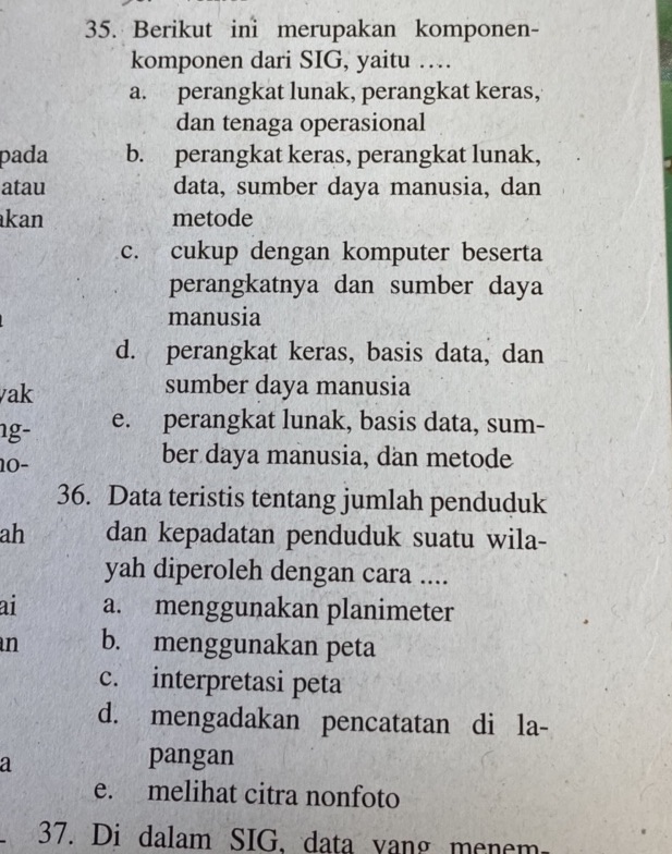 35 Berikut ini merupakan komponen-komponen | StudyX