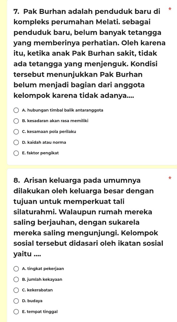 7 Pak Burhan adalah penduduk baru di | StudyX