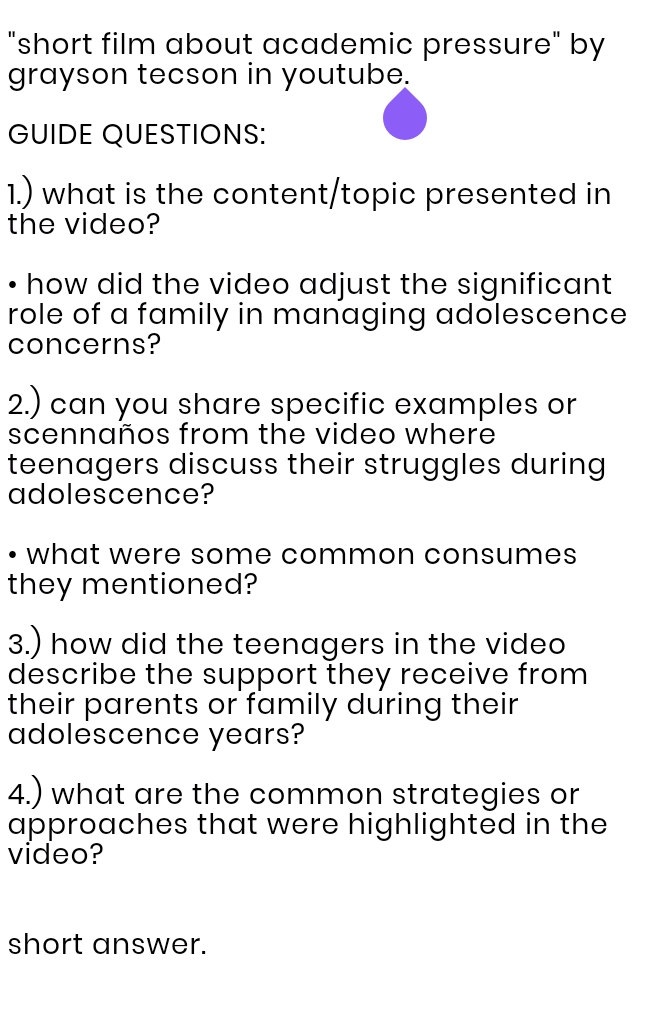 short film about academic pressure by | StudyX