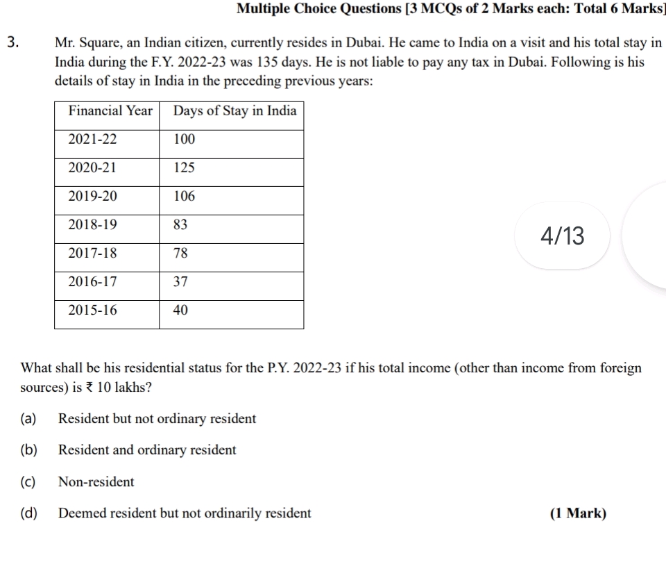 3 Multiple Choice Questions 3 MCQs of 2 | StudyX