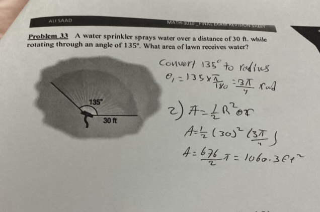 Problem 33 A water sprinkler sprays water | StudyX