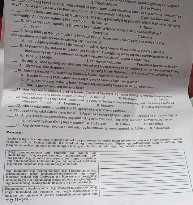 5 Anong bansa ang sinakop ng Japan noong | StudyX