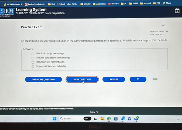 An organization uses forced distribution in | StudyX