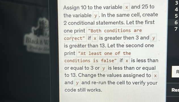 Assign 10 to the variable x and 25 to the | StudyX