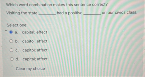 Which word combination makes this sentence | StudyX