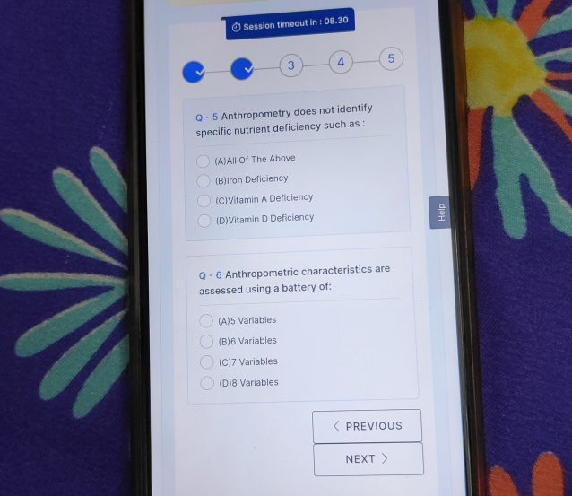 Q-5 Anthropometry does not identify specific | StudyX