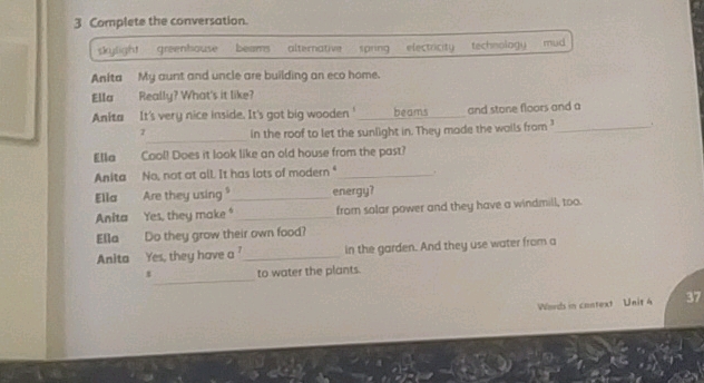 3 Complete the conversation skylight | StudyX