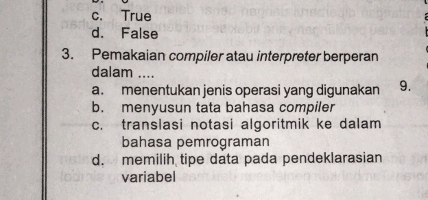 3 Pemakaian compiler atau interpreter | StudyX