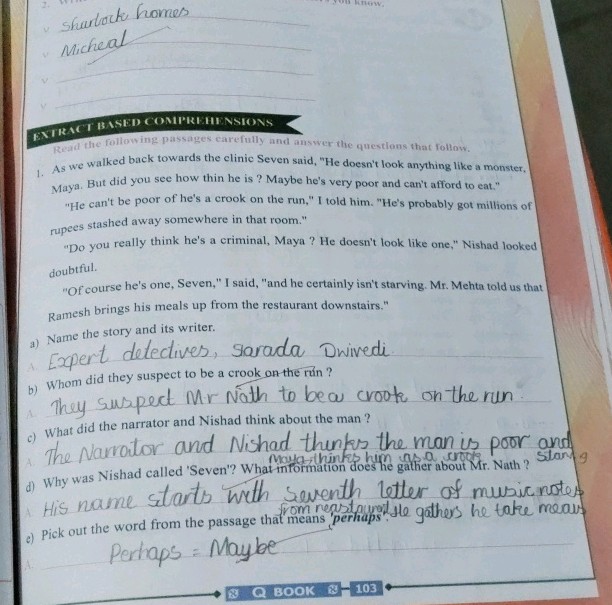 Read the following passages carefully and | StudyX