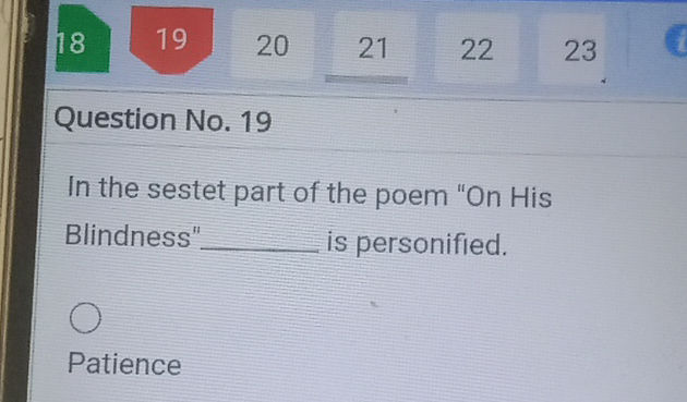 Question No 19 In the sestet part of the | StudyX