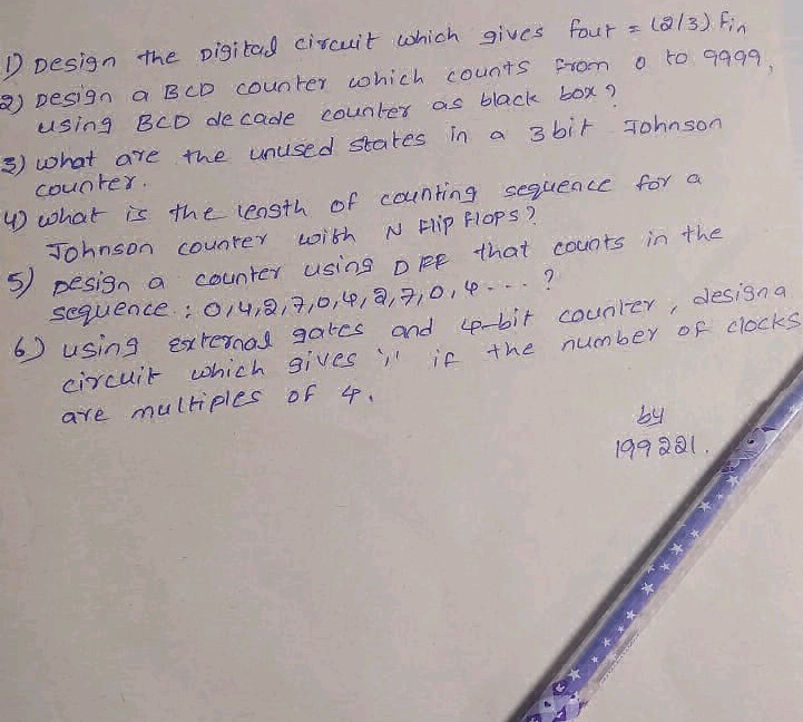 1) Design the digital circuit which gives | StudyX