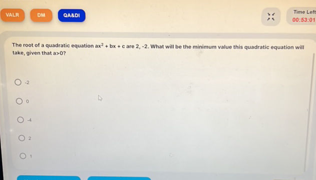 The root of a quadratic equation ax2 + bx + | StudyX