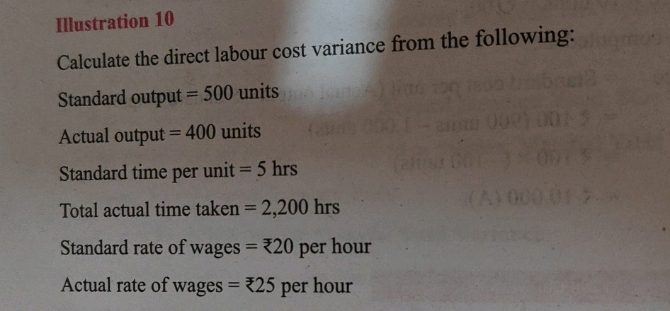 Illustration 10 Calculate the direct labour | StudyX