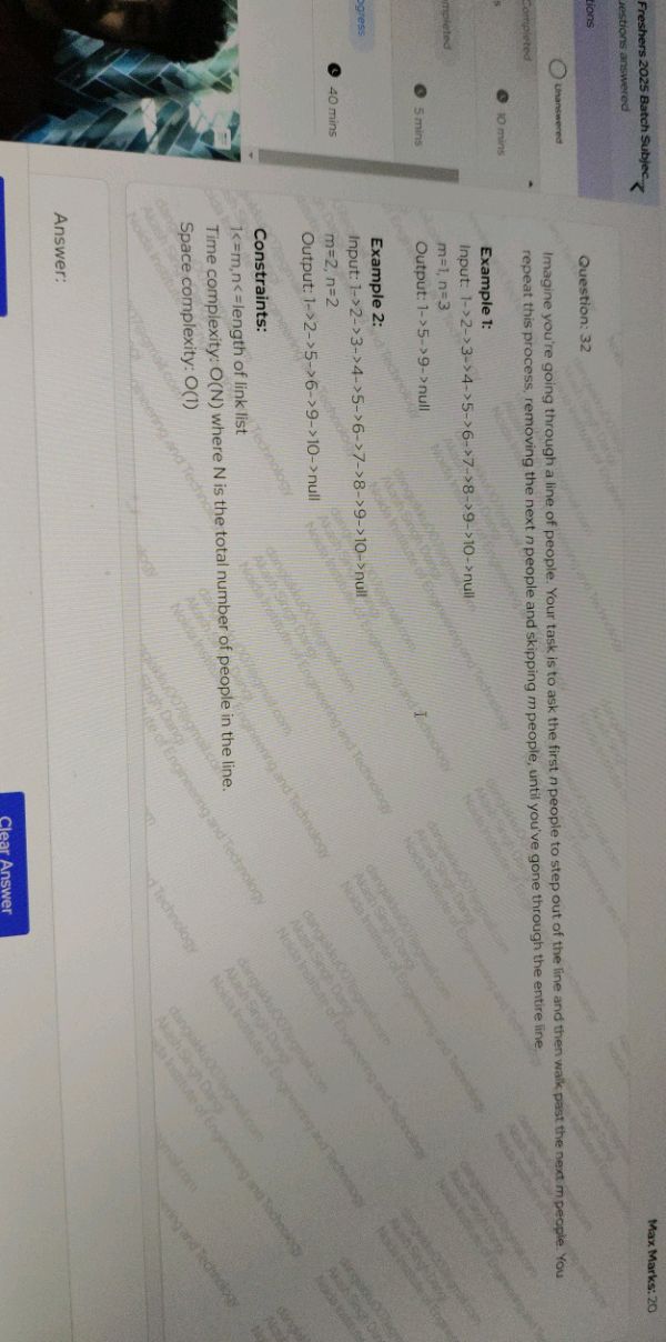 Imagine youre going through a line of people | StudyX