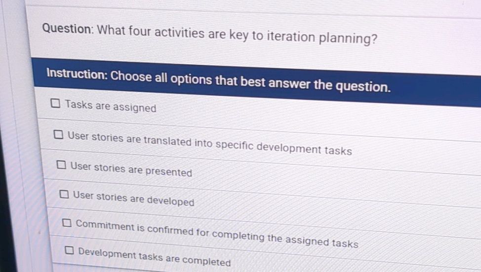 Question What four activities are key to | StudyX