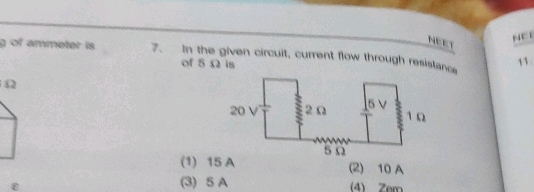 7 In the given circuit current flow through | StudyX