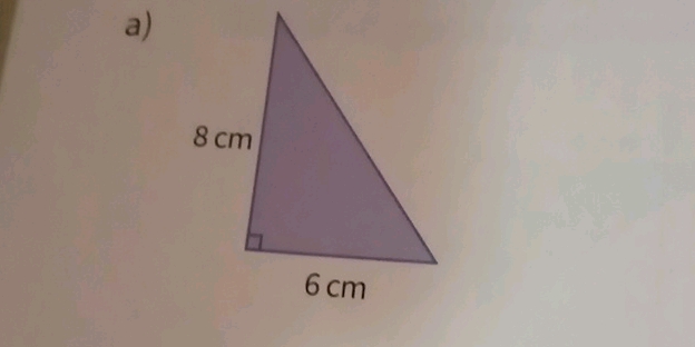 a) Calculate the hypotenuse of the | StudyX
