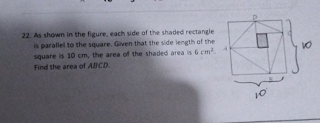 22 As shown in the figure each side of the | StudyX