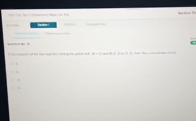 If the midpoint of the line segment joining | StudyX