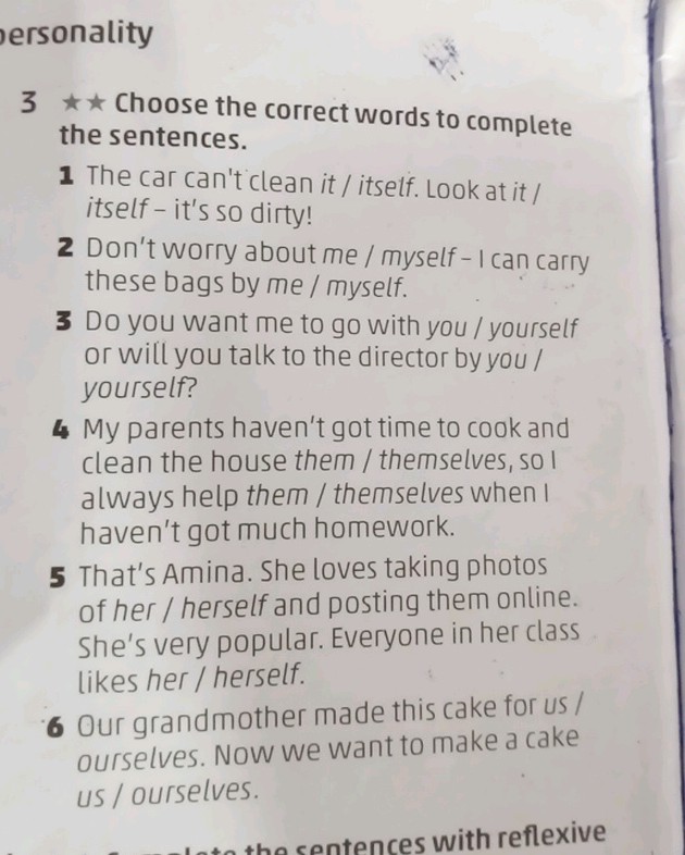 3 Choose the correct words to complete the | StudyX