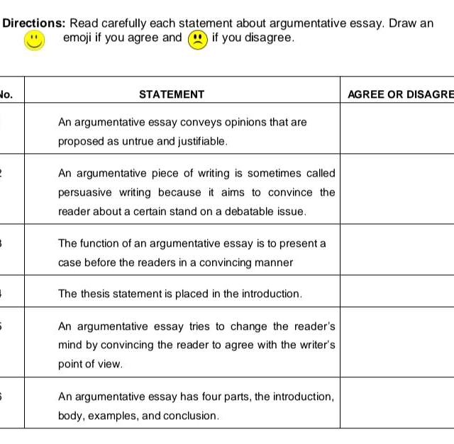 Directions Read carefully each statement | StudyX