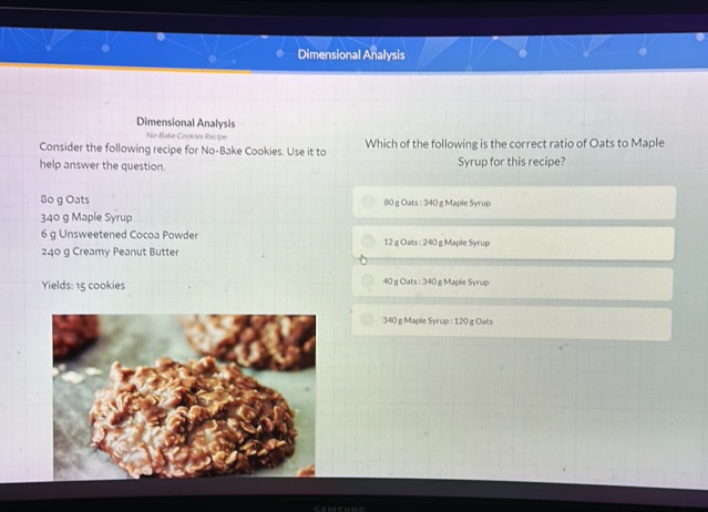 Dimensional Analysis No-Bake Cookies Recipe | StudyX