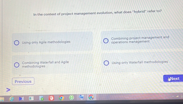 In the context of project management | StudyX