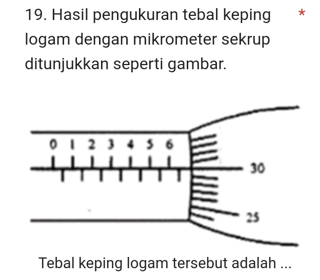 19 Hasil pengukuran tebal keping logam | StudyX