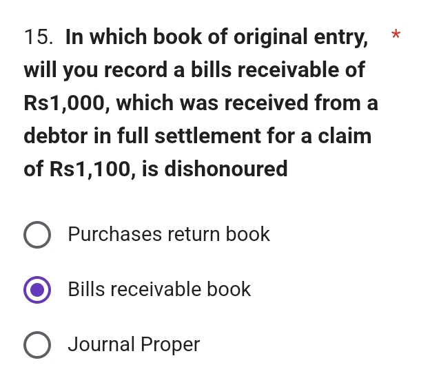 15 In which book of original entry will you | StudyX