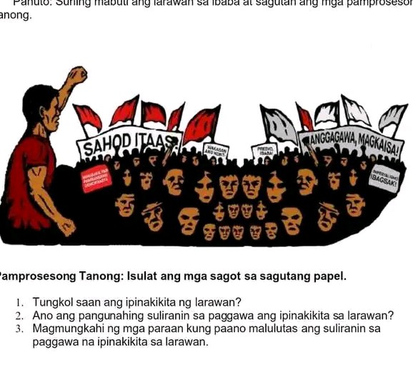 Panuto Suriing mabuti ang larawan sa ibaba | StudyX