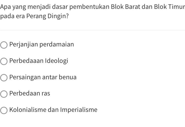 Apa yang menjadi dasar pembentukan Blok | StudyX