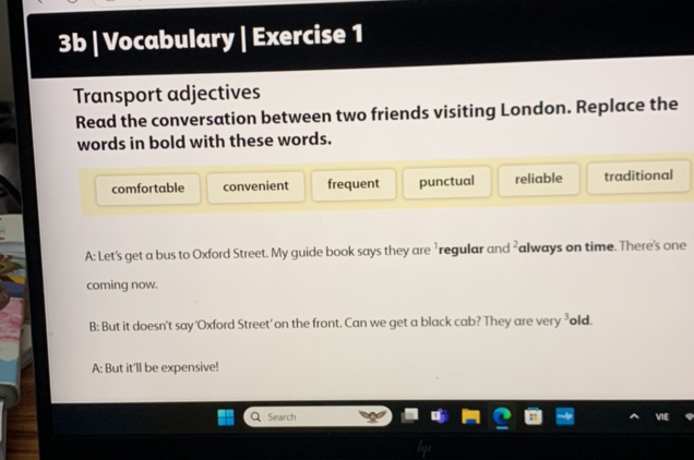 3b Vocabulary Exercise 1 Transport | StudyX